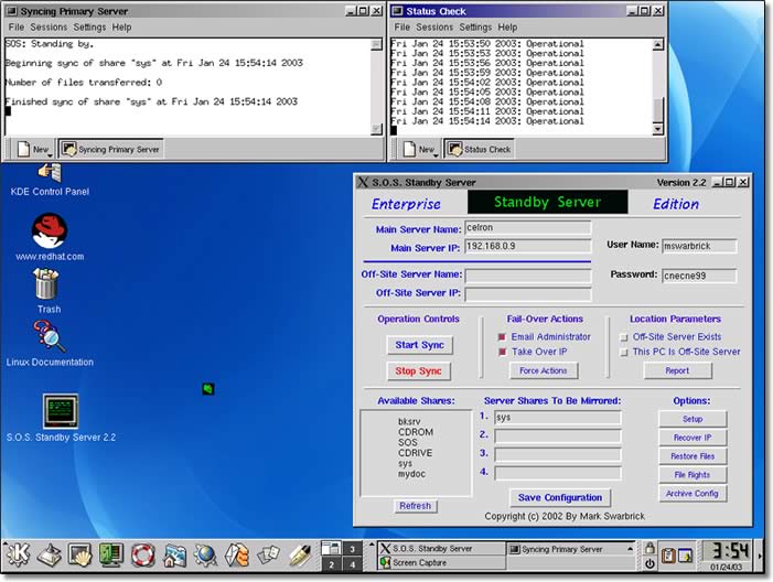 SOS Standby Server, Network Server Disaster Recovery